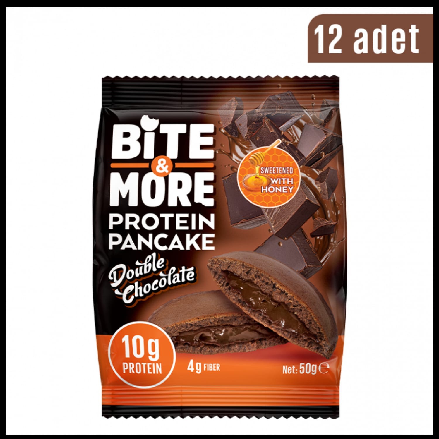 Bite & More Cocoa Protein Pancake Double Çikolata 12 Adet x 50 Gram ...