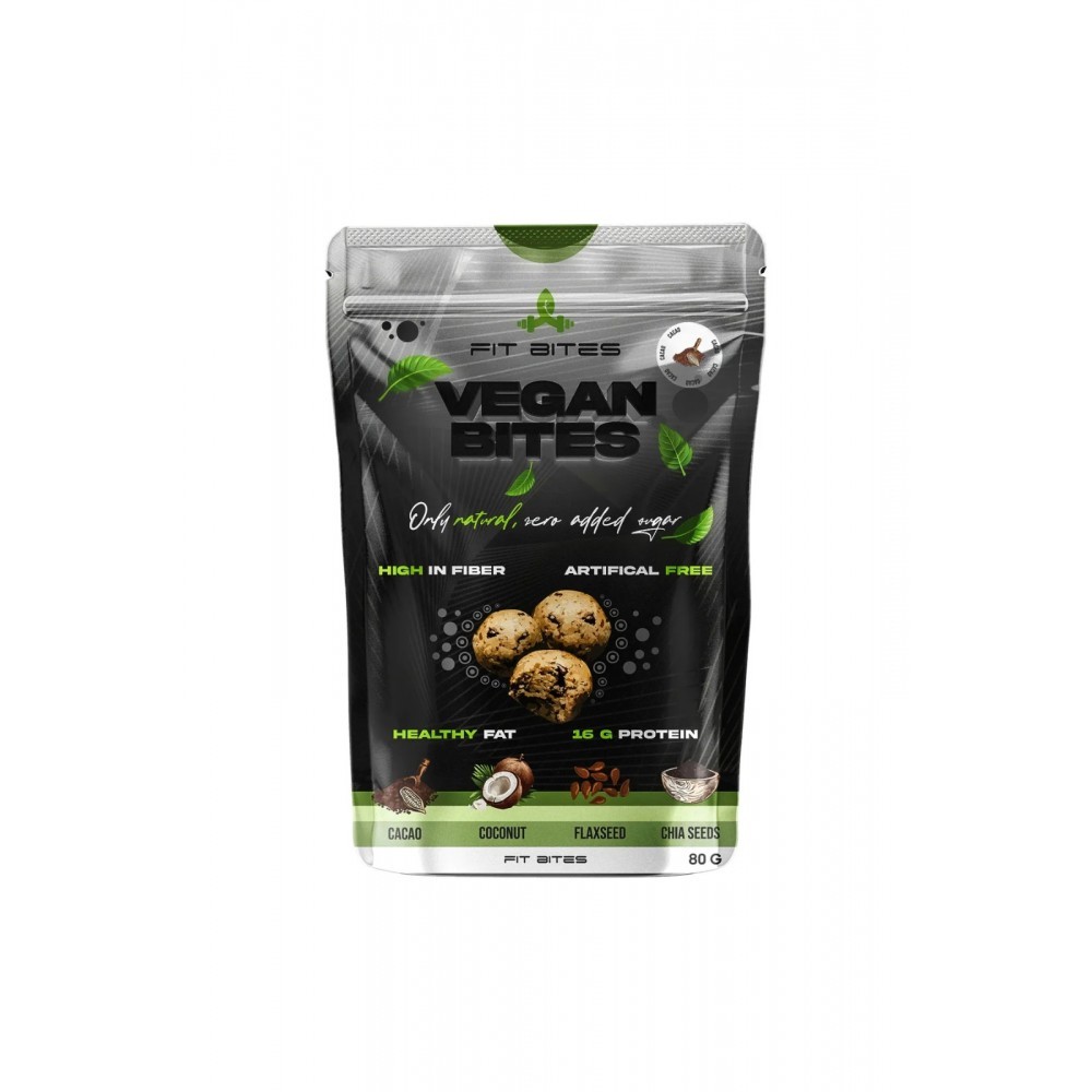 Fit Bites Keten Tohumu Kaplamalı Protein İlaveli Vegan Atıştırmalık Top ...