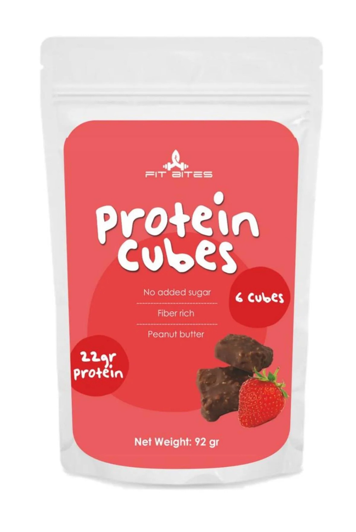 Fit Bites Protein Cubes Çilekli 92gr (Yüksek Proteinli Atıştırmalık ...