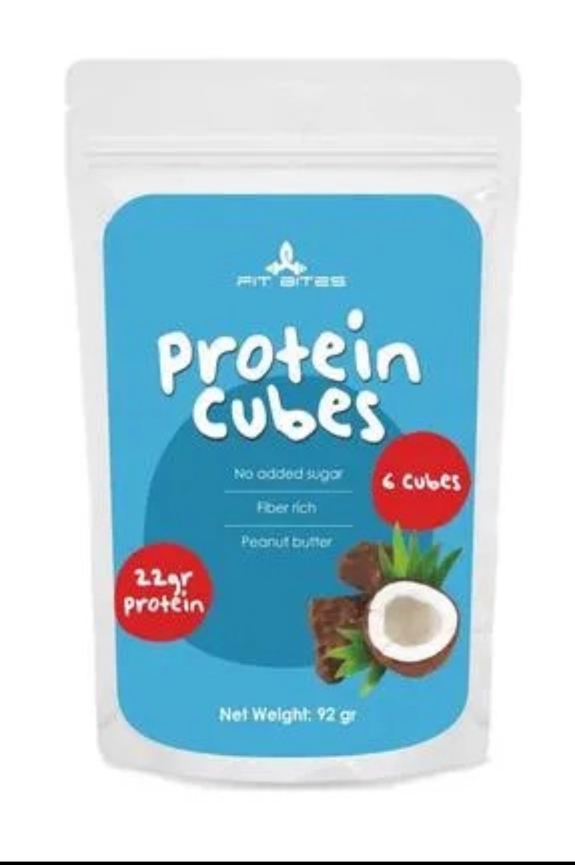 Fit Bites Protein Cubes Hindistan Cevizli 92gr (Yüksek Proteinli ...
