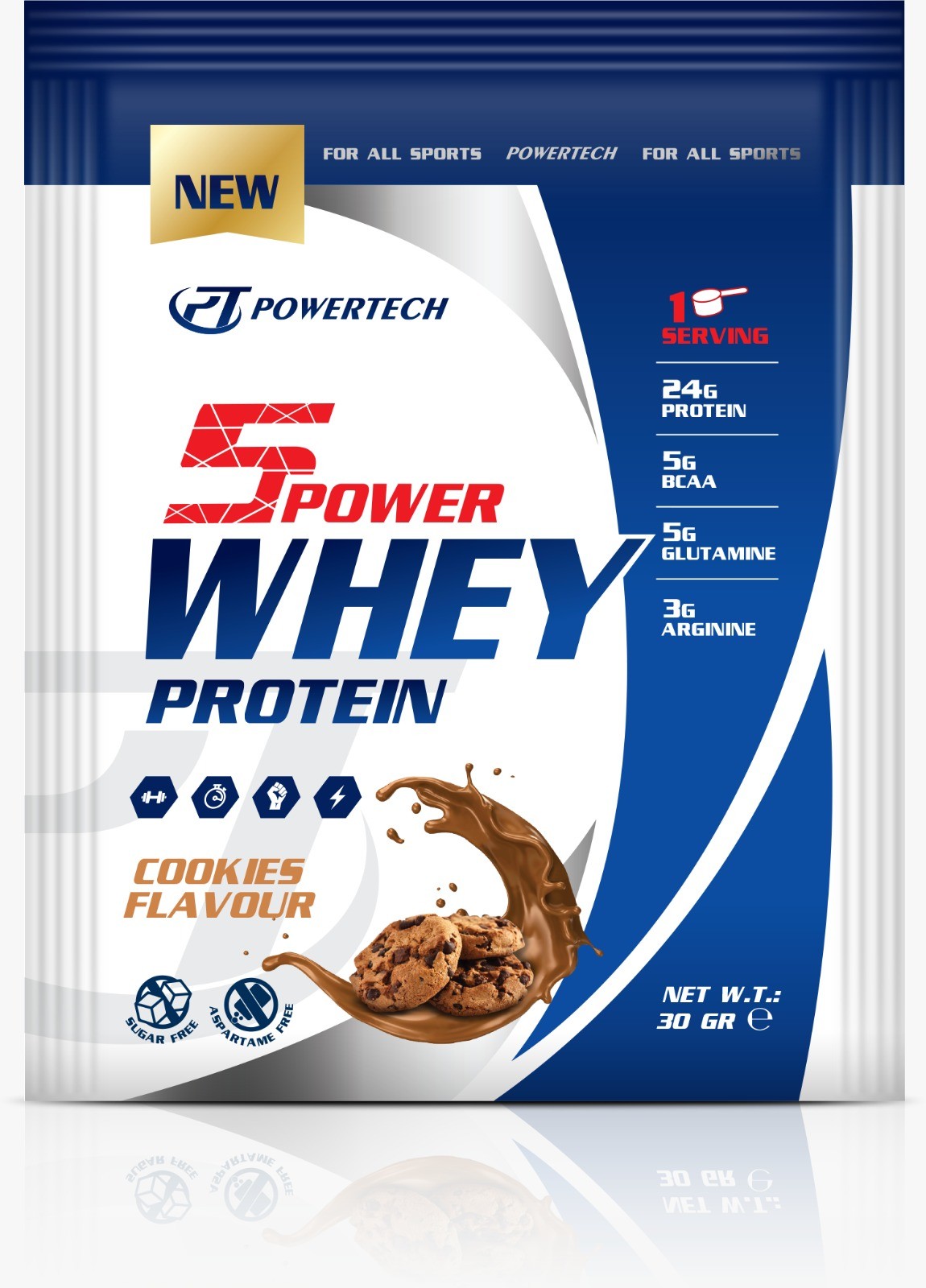 Powertech 5Power Whey Protein 30 Gr Tek şase - Powertech Nutrition tüm ...